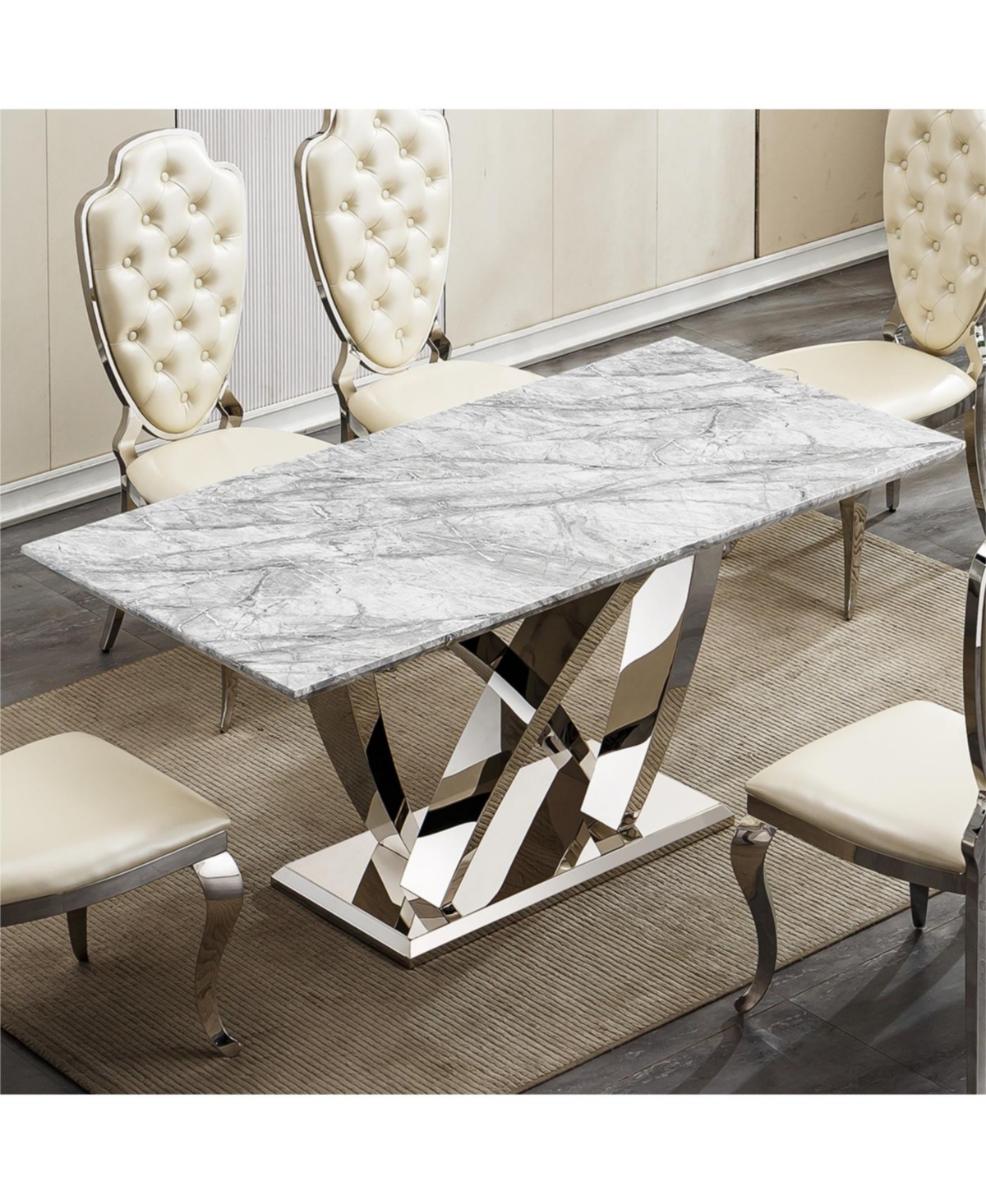 Click here for Streamdale Furniture Marble Dining Table for 6  70... prices
