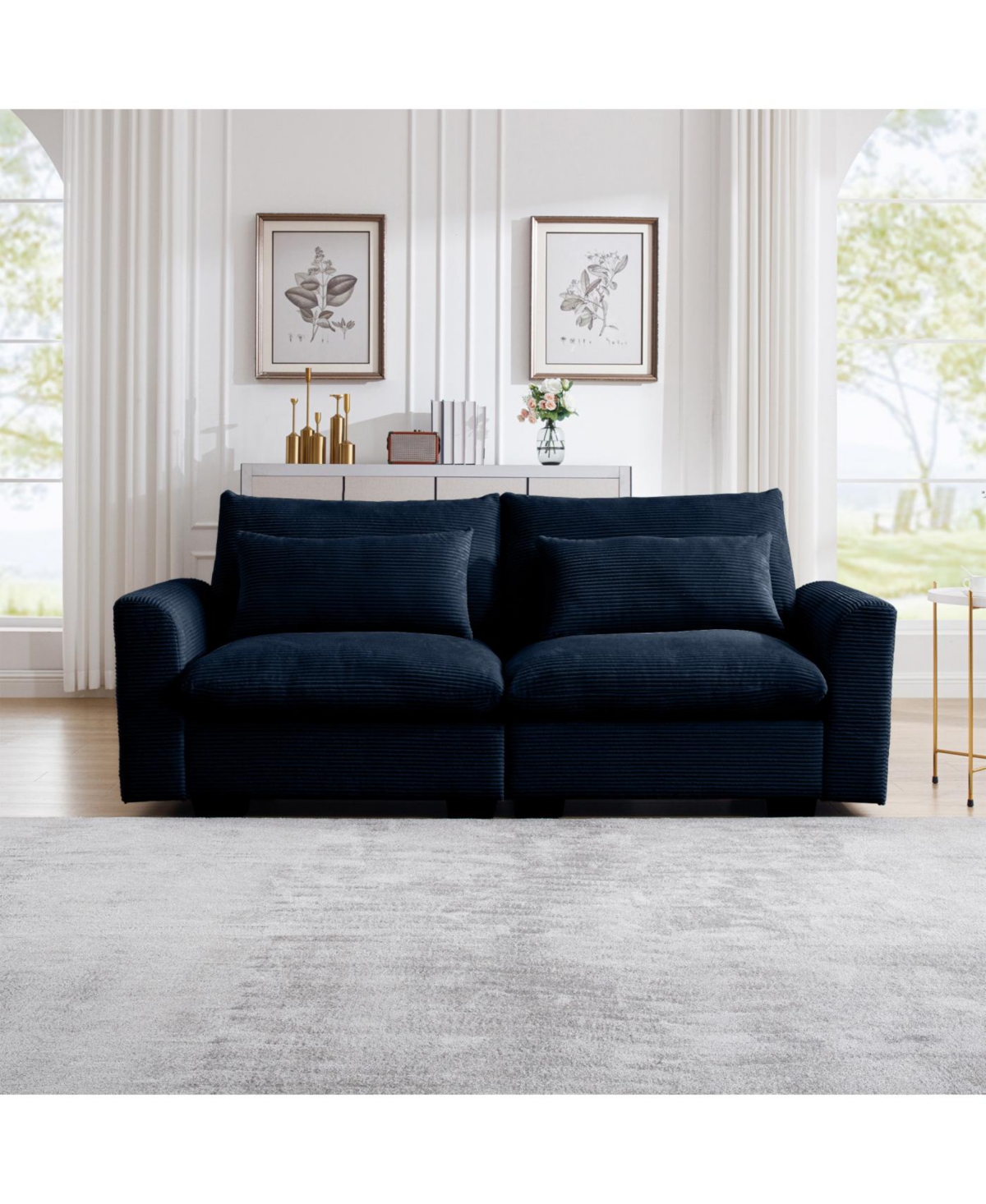 Click here for Streamdale Modern 2 Seater Corduroy Sofa with Armr... prices