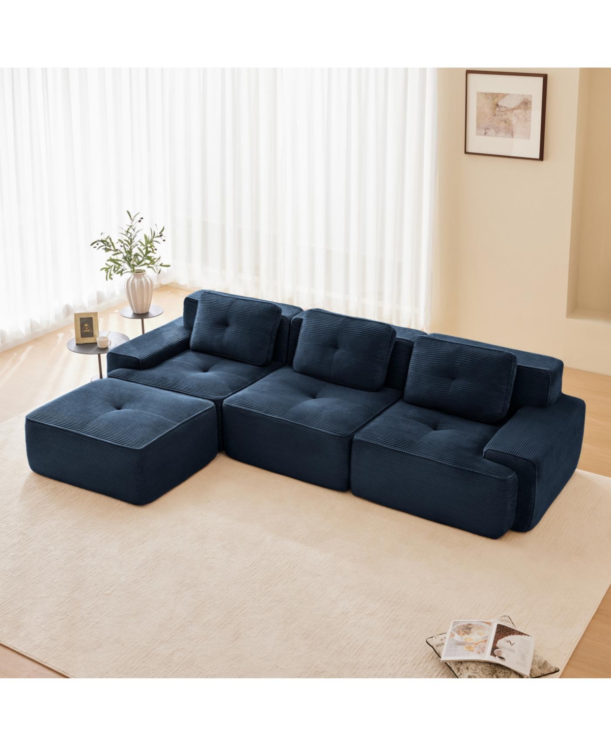 Click here for Streamdale Furniture Modern L-Shaped Corduroy Sect... prices