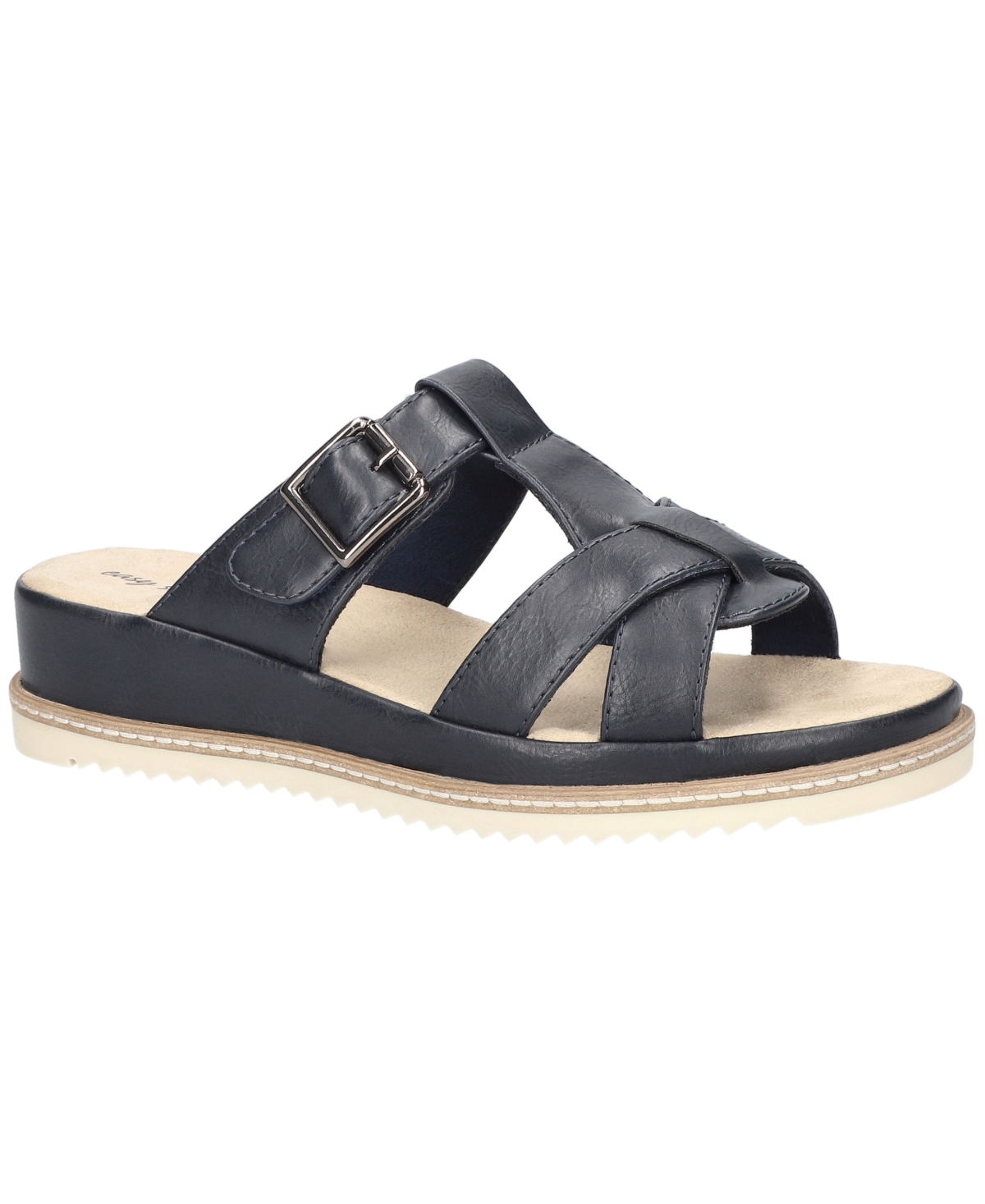 Click here for Easy Street Womens Joby Slide Sandals - Navy prices