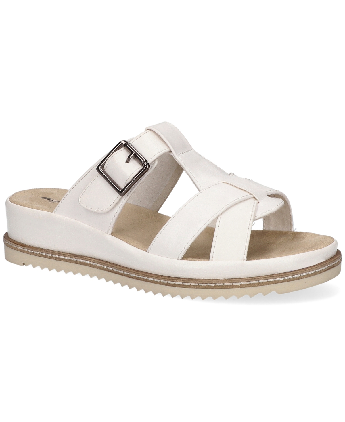 Click here for Easy Street Womens Joby Slide Sandals - White prices