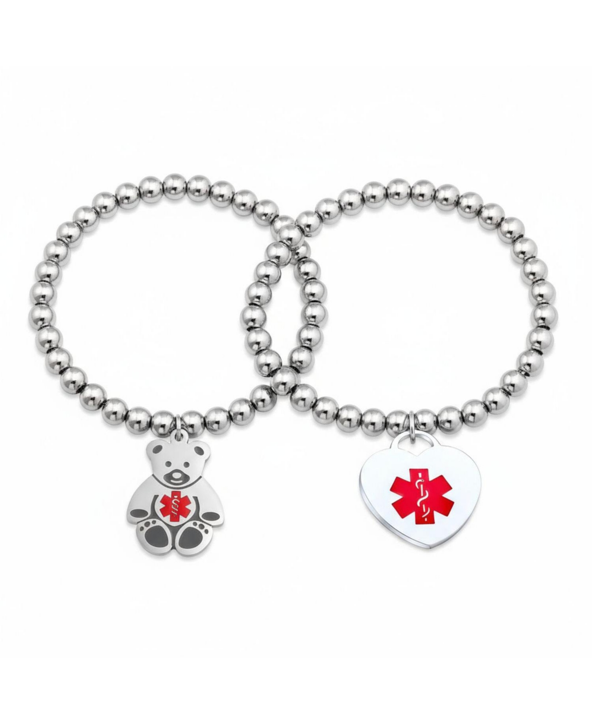 Click here for Bling Jewelry Set of 2 Medical Id Bracelet Teddy B... prices