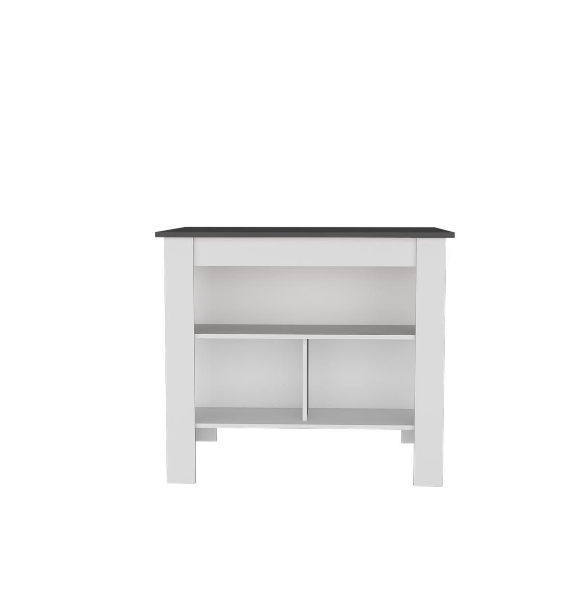 Click here for Tuhome Cortes Kitchen Island White - Matt Gray Mdf prices