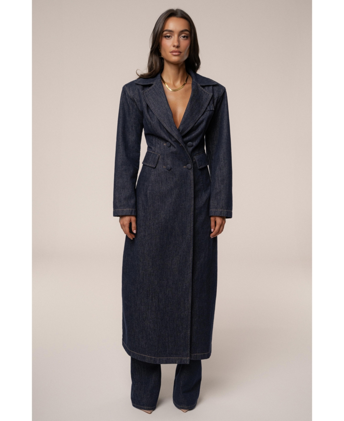Click here for Jluxlabel Womens Signature Coat - Denim prices