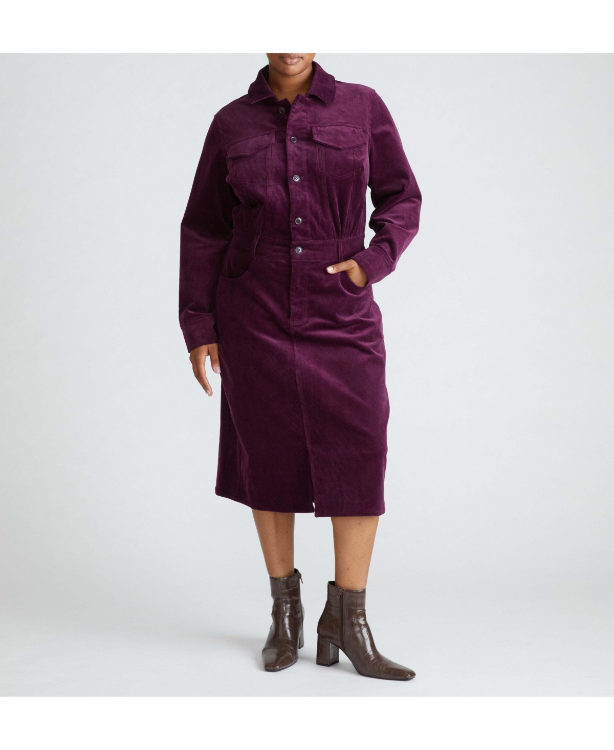 Click here for Universal Standard Plus Size Dakota Corduroy Dress... prices