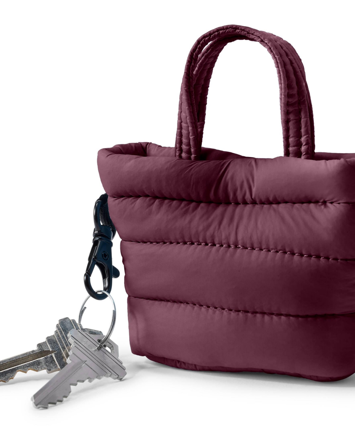 Click here for Lands End Mini Wanderweight Tote - Lush burgundy prices