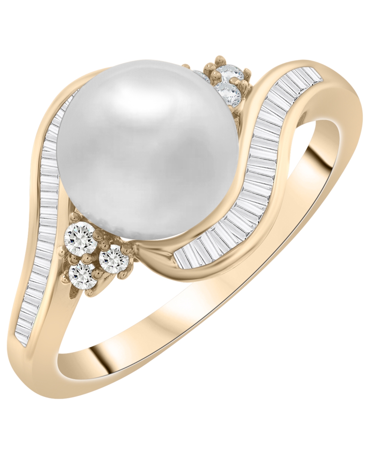 Click here for Macys White Cultured Freshwater Pearl (8mm) and Di... prices