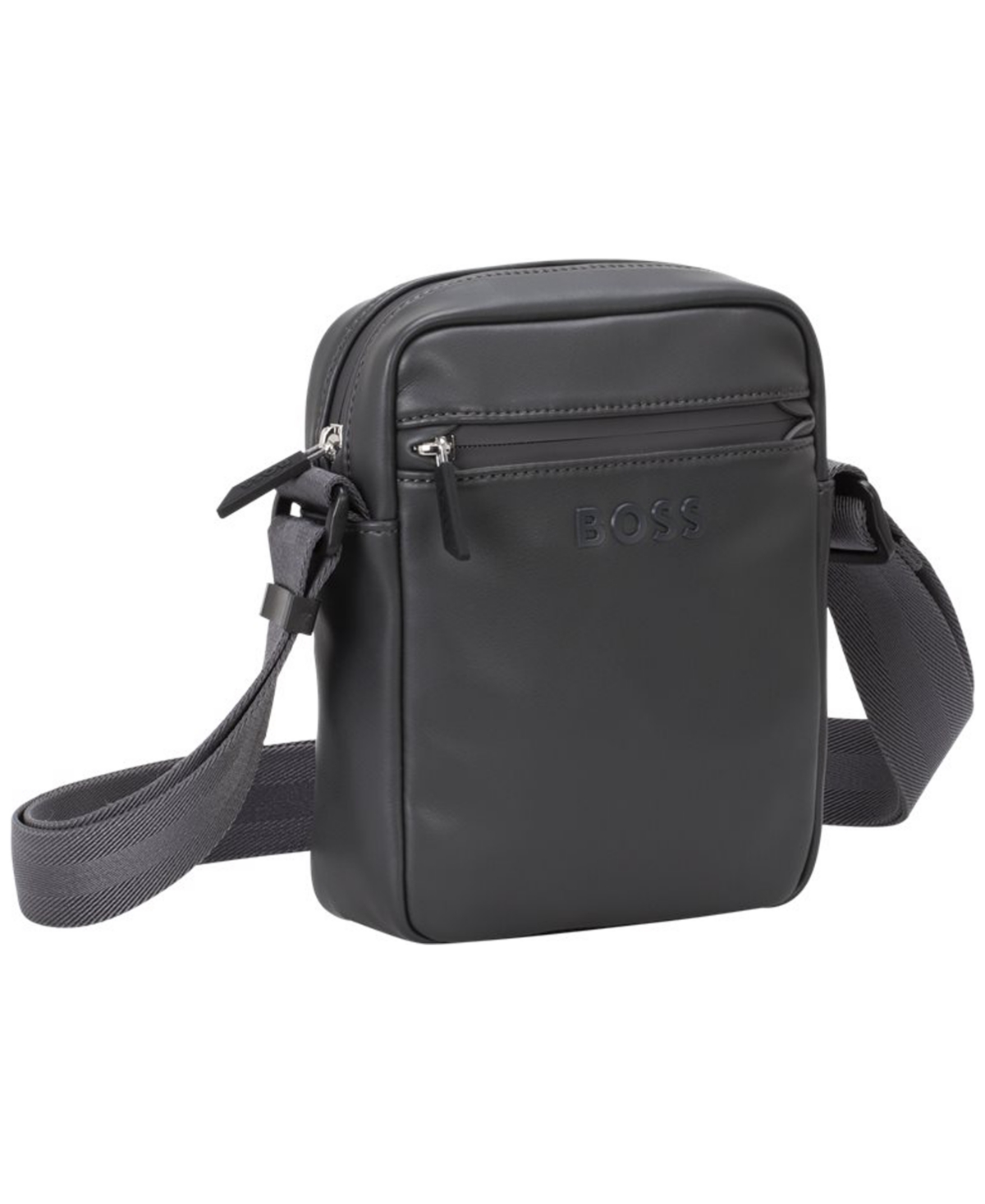 Click here for Hugo Boss Mens Dan Zip Crossbody Bag - Dark gray prices