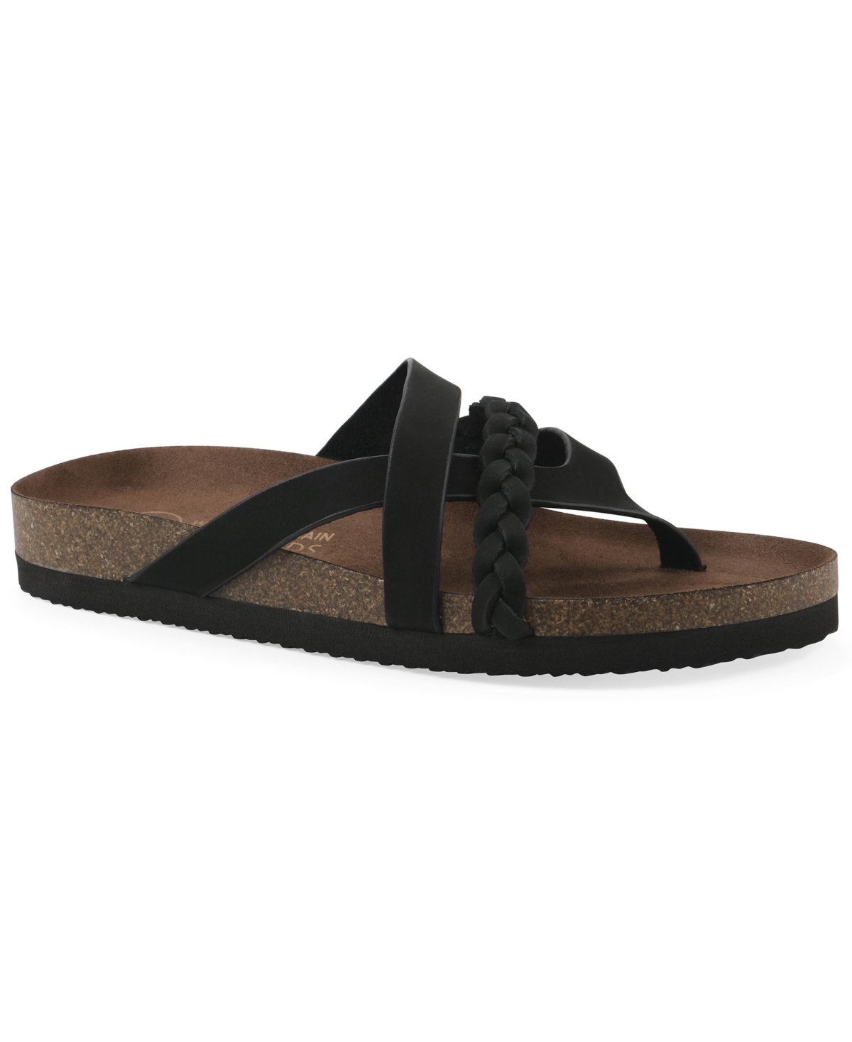 Click here for White Mountain Womens Halogen Footbed Sandal - Bla... prices