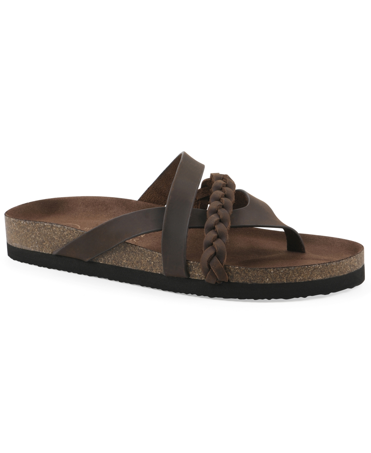 Click here for White Mountain Womens Halogen Footbed Sandal - Bro... prices