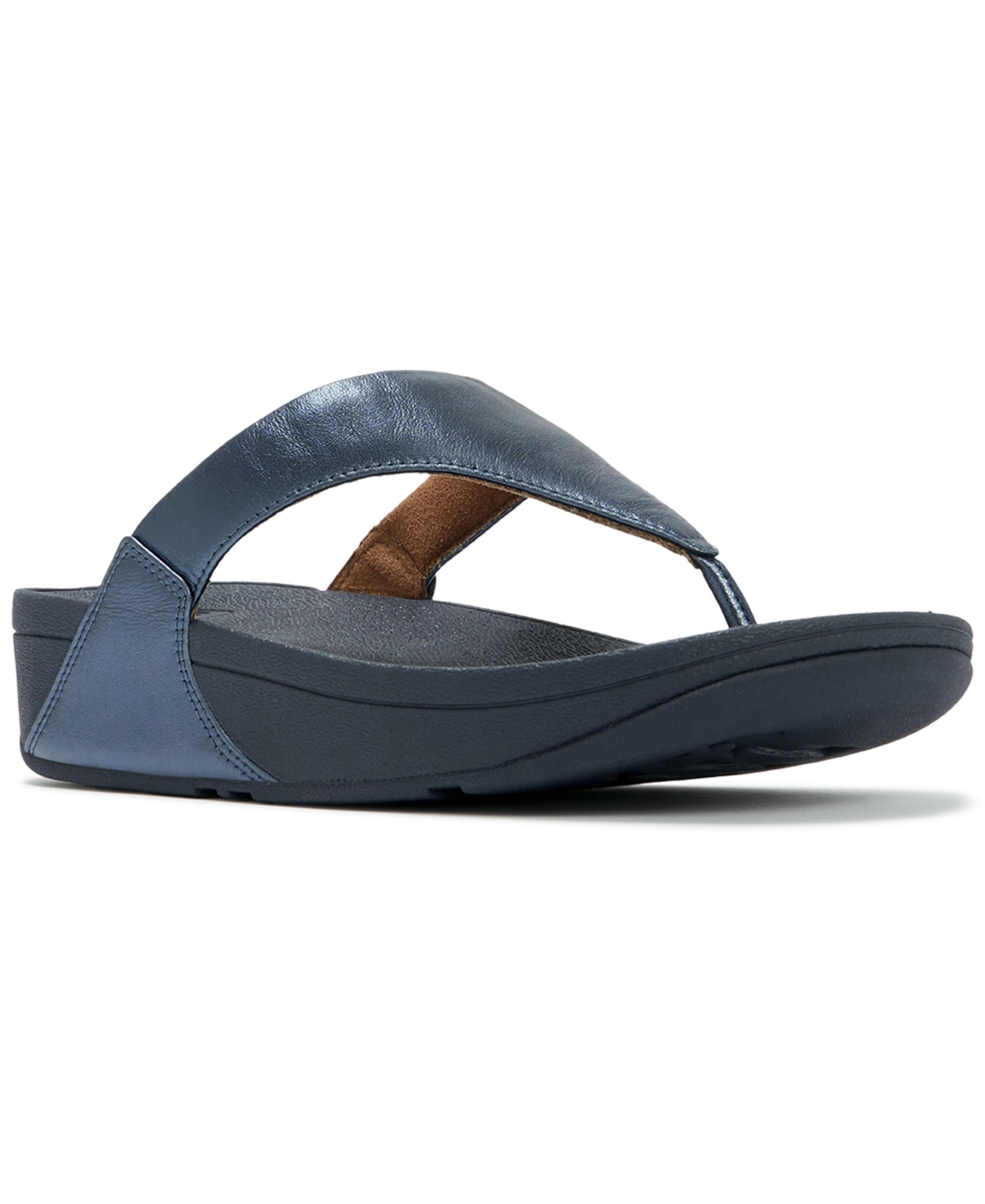 Click here for FitFlop Womens Lulu Leather Toe-Thongs Sandals - M... prices