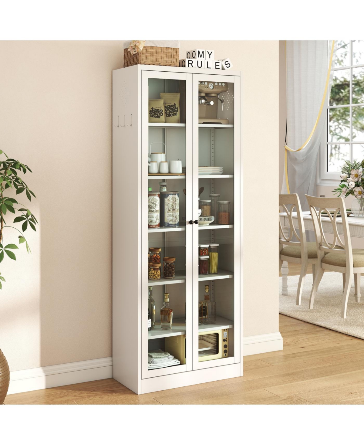 Click here for Streamdale FurnitureMetal Kitchen Pantry Cabinet -... prices
