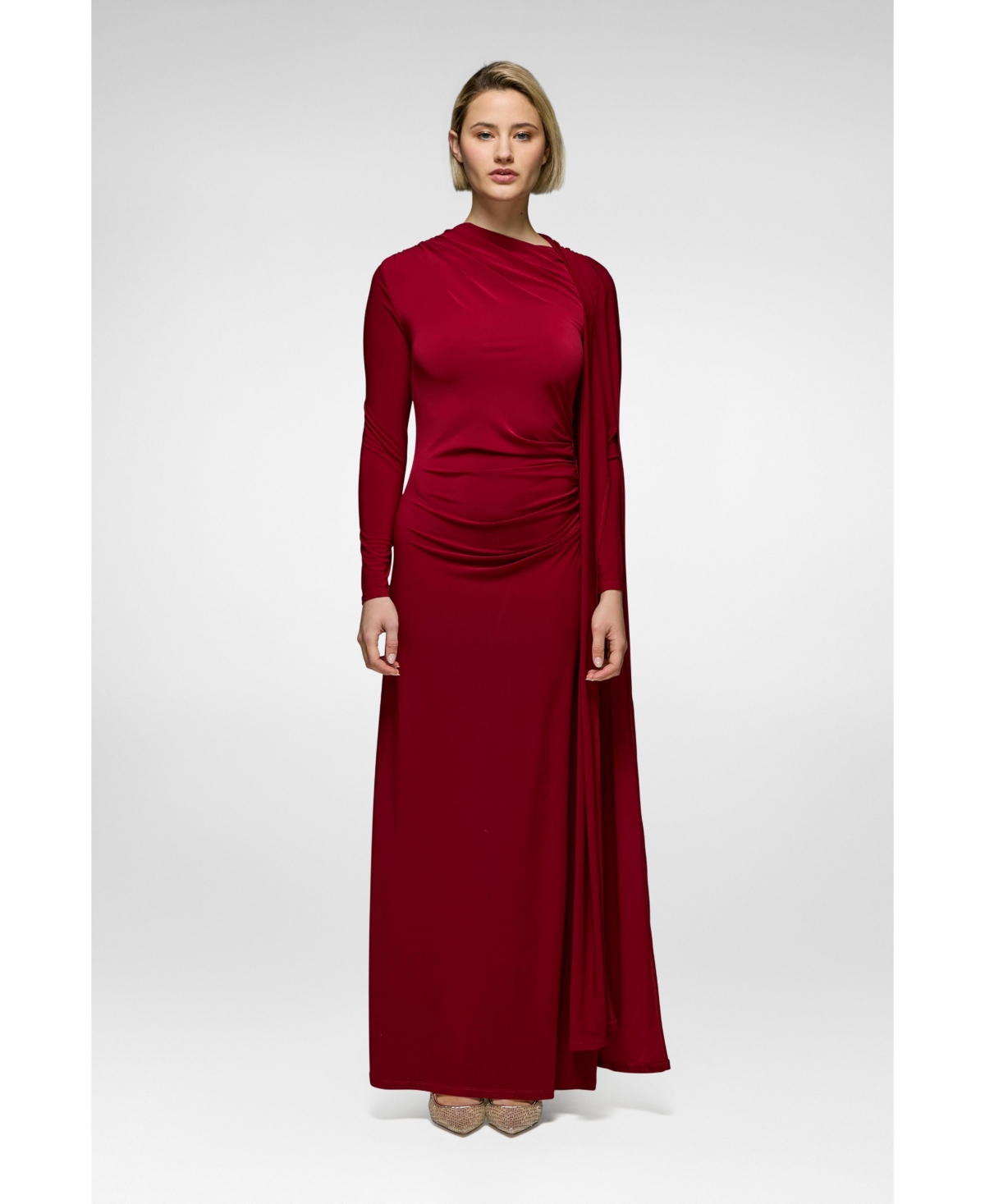 Click here for Daska Womens Cape Dress - Wine prices