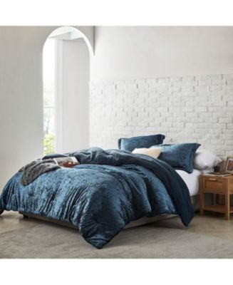 Coma Inducer Velvet Crush Oversized 3-Pc. Comforter Set, Champagne Navy ...
