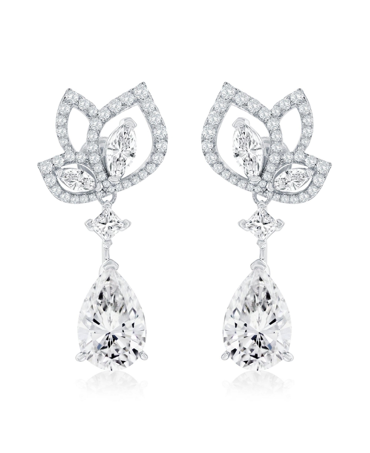 Click here for Suzy Levian Gala Collection Sterling Silver Pear S... prices