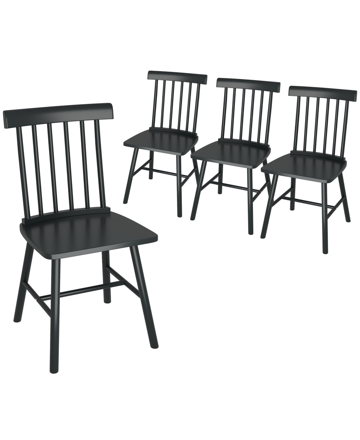 Click here for Homcom Dining Chairs Set of 4  Farmhouse Rubber Wo... prices