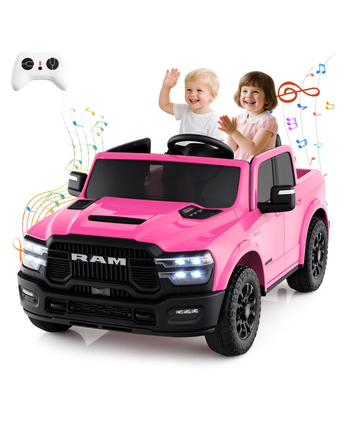 Click here for Gymax 24V 2 Seater Ride on Truck w/Remote Control... prices