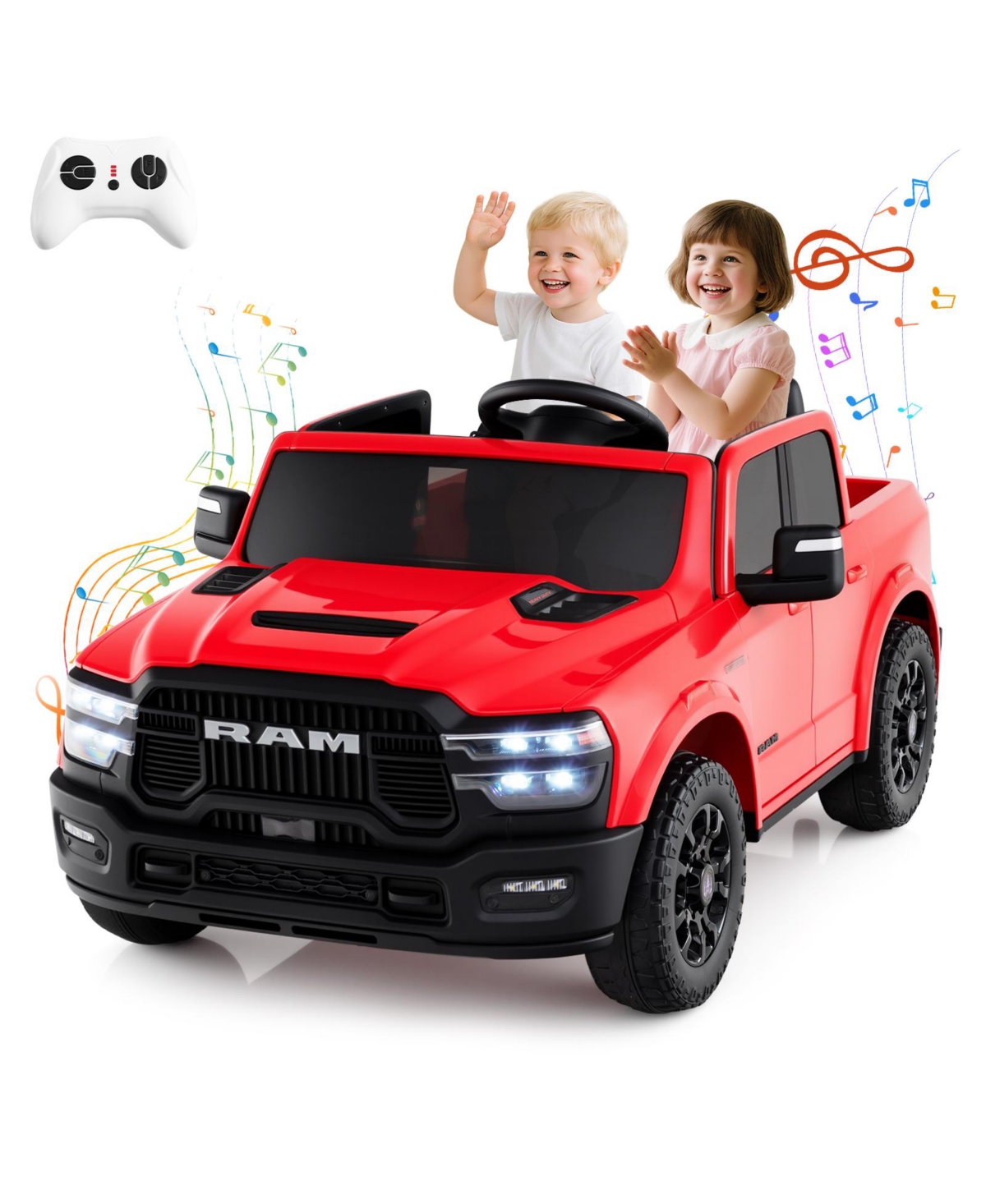 Click here for Gymax 24V 2 Seater Ride on Truck w/Remote Control... prices