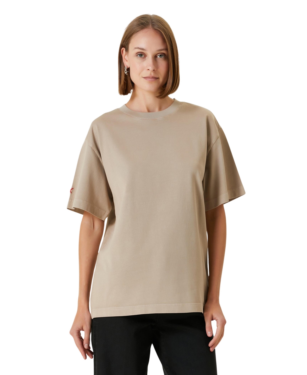 Click here for Pcfg Womens Graphic Print T-Shirt - Beige prices