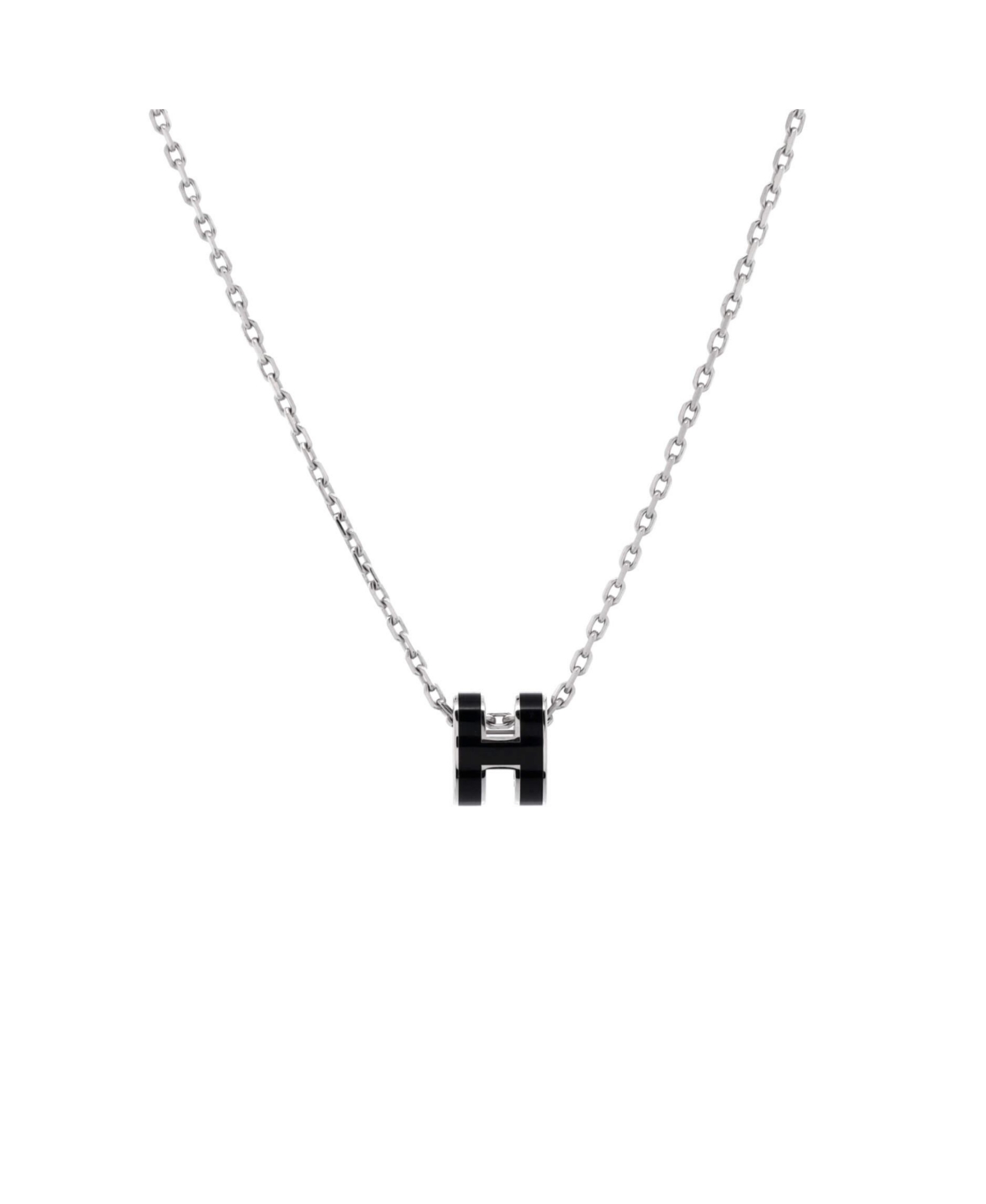 Click here for Pre-Owned Hermes Pop H Pendant Chain Necklace - En... prices