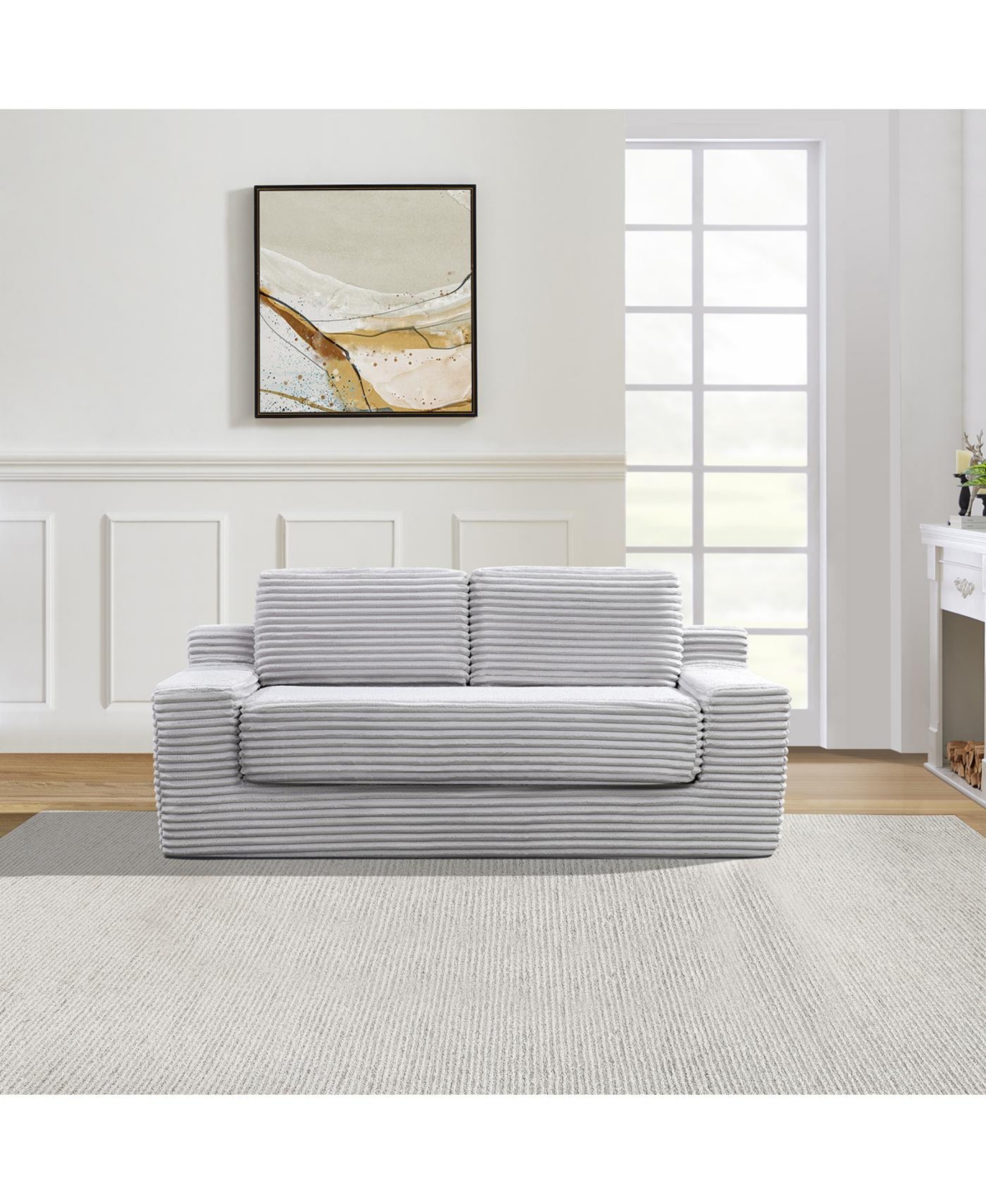 Click here for Streamdale Furniture Corduroy Cloud Double Sofa  2... prices