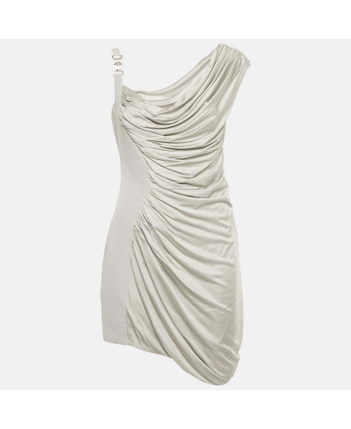 Click here for Pre-Owned Versace Womens Grey Crepe & Satin Draped... prices