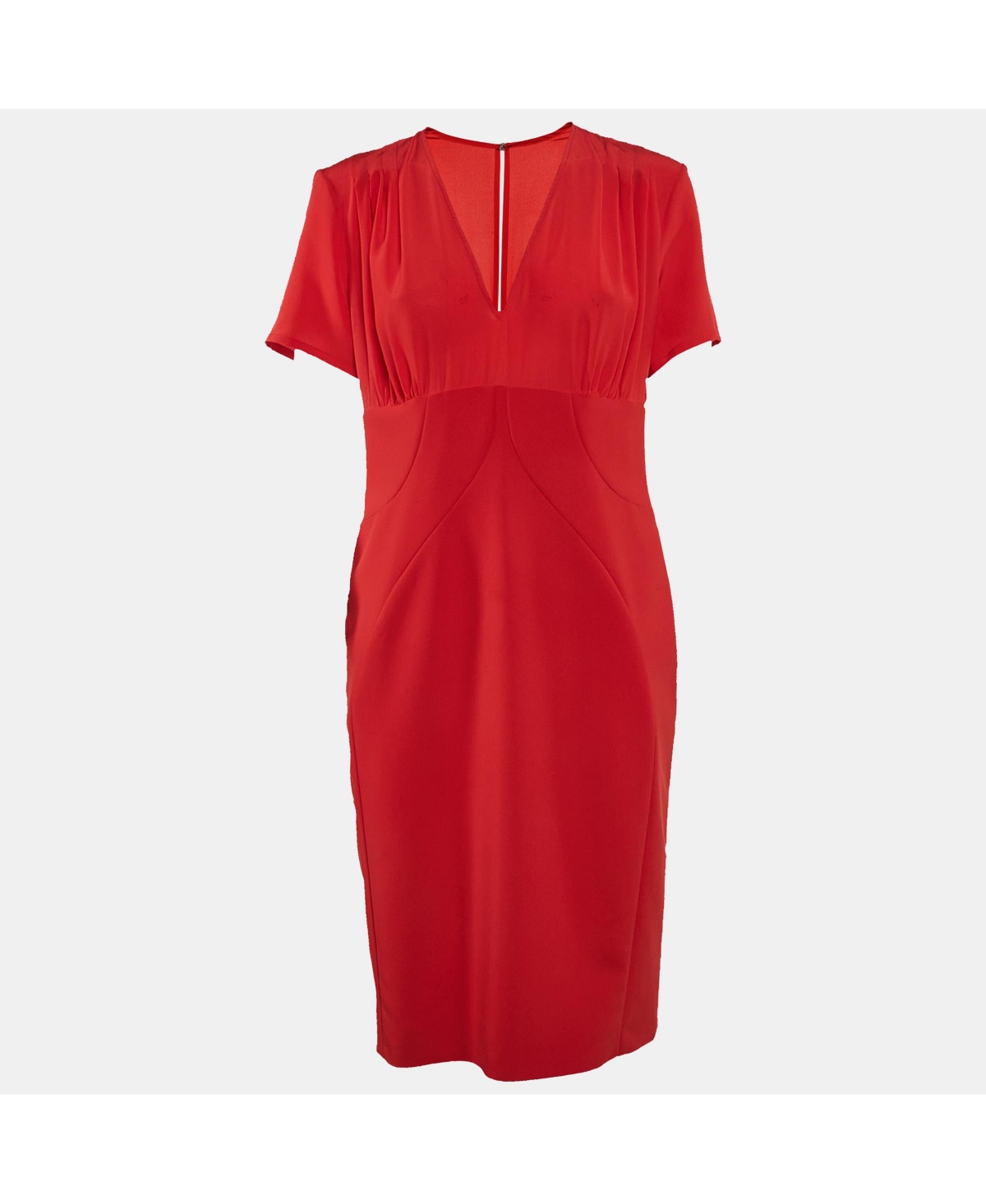 Click here for Pre-Owned Versace Womens Red Silk Blend V-Neck Sho... prices