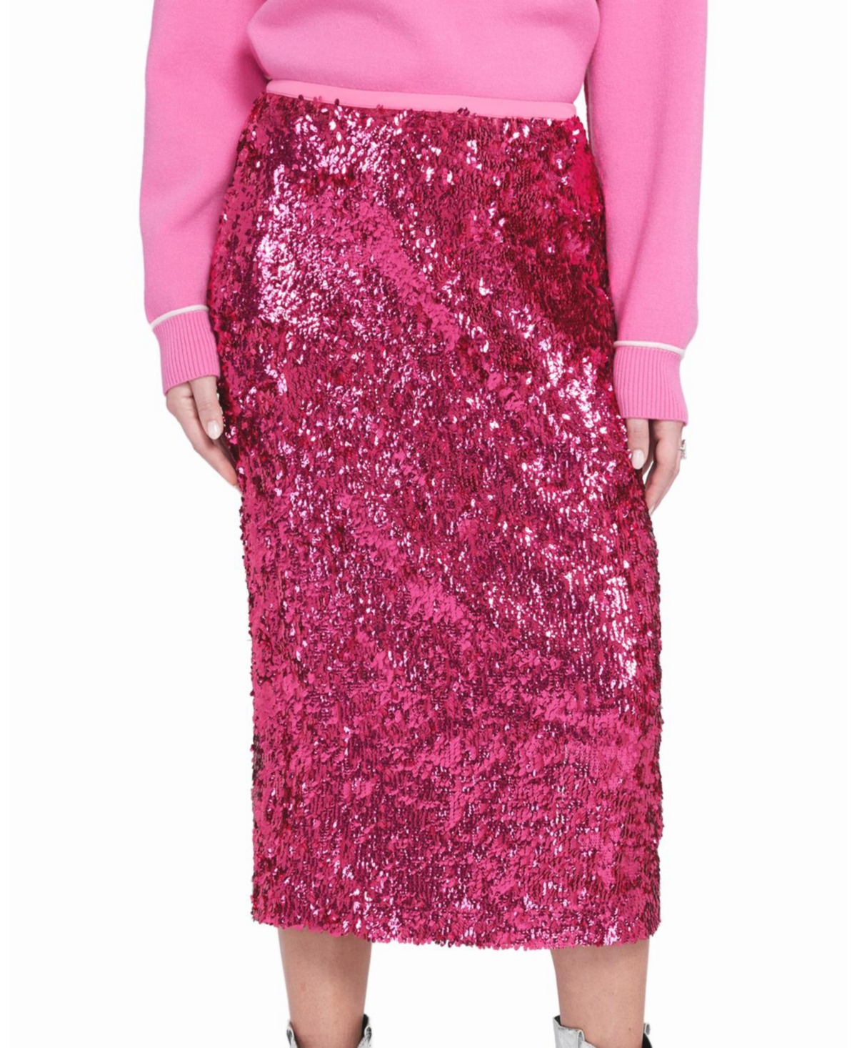 Click here for Elle Collection Womens Sequin Midi Skirt Pencil prices