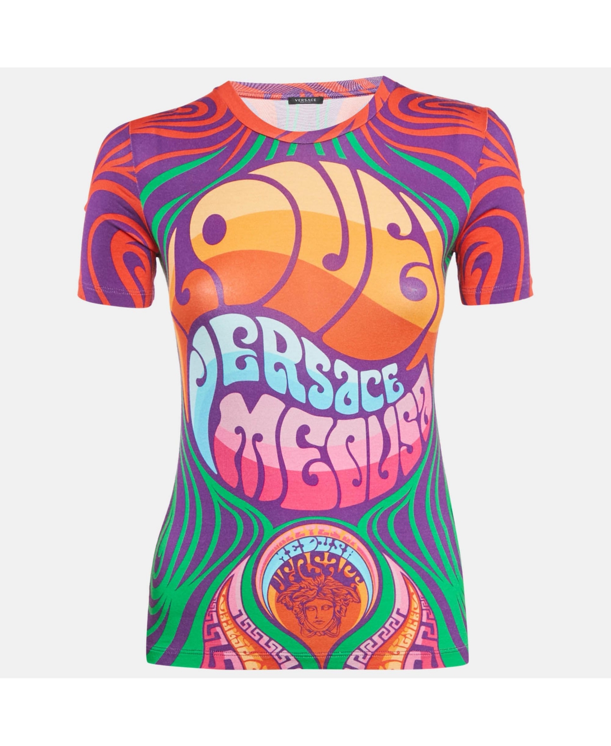 Click here for Pre-Owned Versace Womens Multicolor Printed Jersey... prices