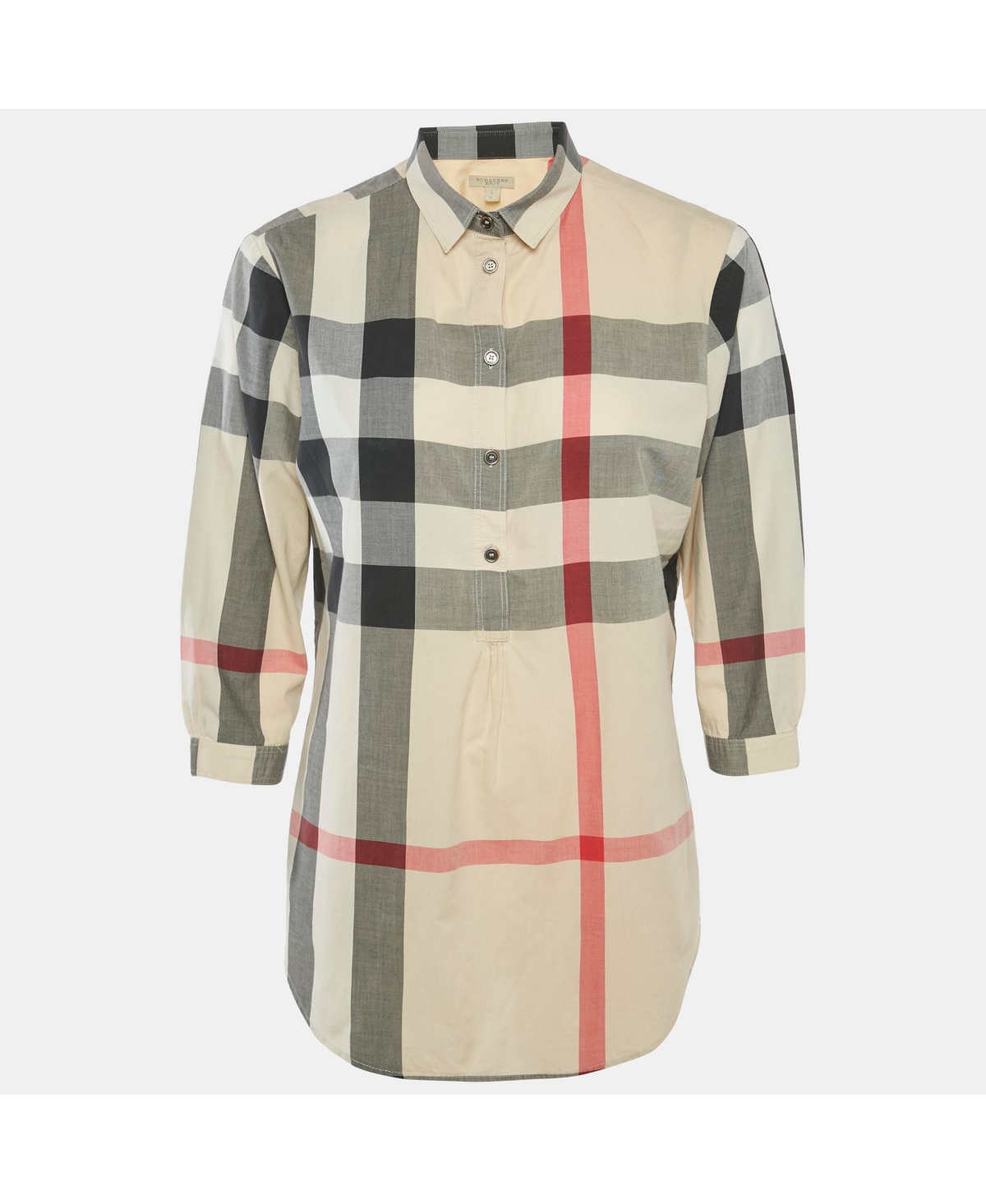 Click here for Pre-Owned Burberry Womens Brit Checks Cotton Tunic prices