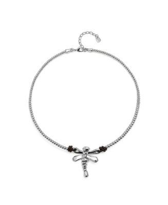 UNOde50 Sterling Silver Plated Rigid Dragonfly Pendant Necklace - Macy's