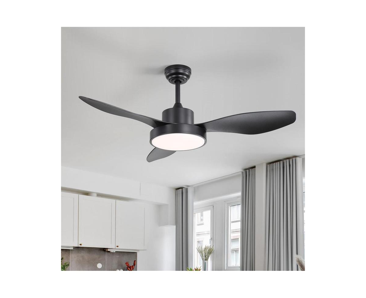 Click here for Sofucor 47-inch Modern Black 3 Blades Ceiling Fan... prices