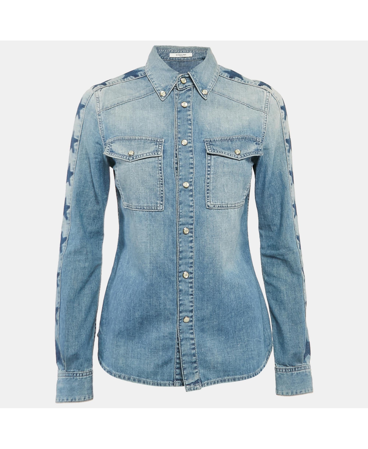 Click here for Pre-Owned Givenchy Womens Blue Washed Star Print D... prices