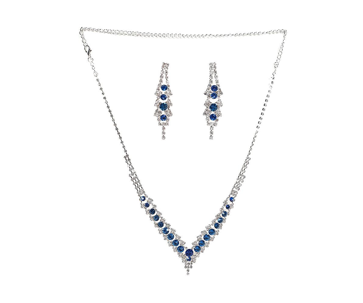 Click here for Sohi Womens Embellished Stone Necklace And Earring... prices