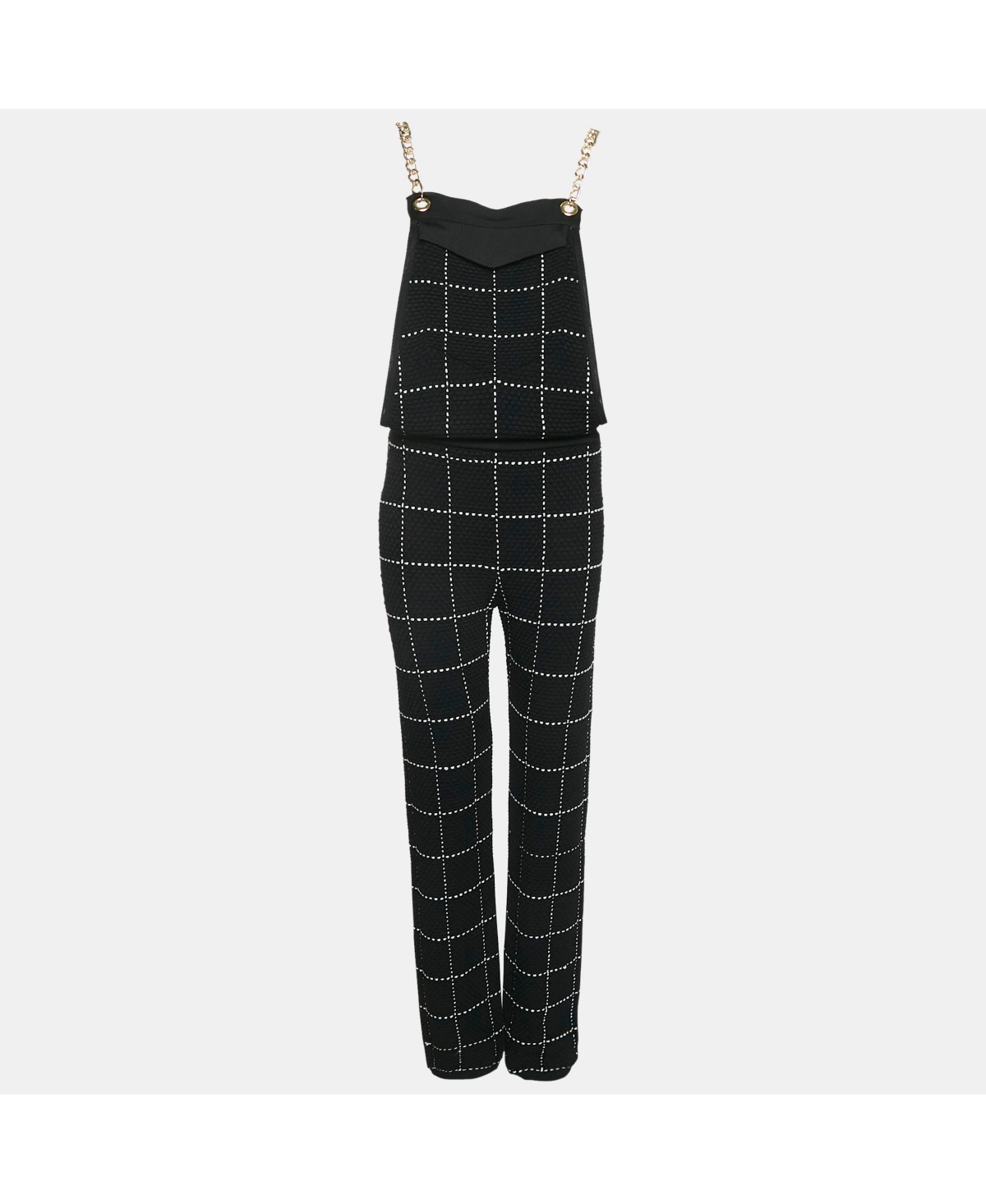 Click here for Pre-Owned Balmain Womens Black Patterned Knit Chai... prices
