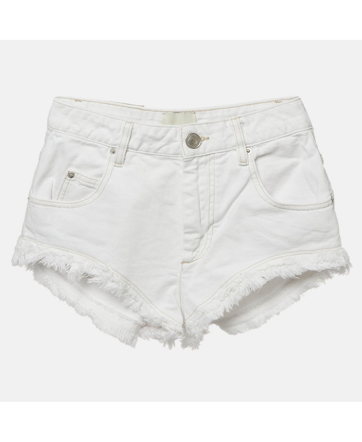Click here for Pre-Owned Isabel Marant Womens White Denim Raw Edg... prices
