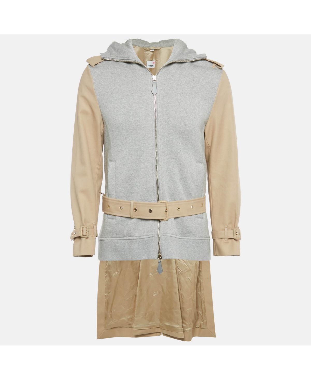Click here for Pre-Owned Burberry Mens Beige /grey Cotton Hooded... prices