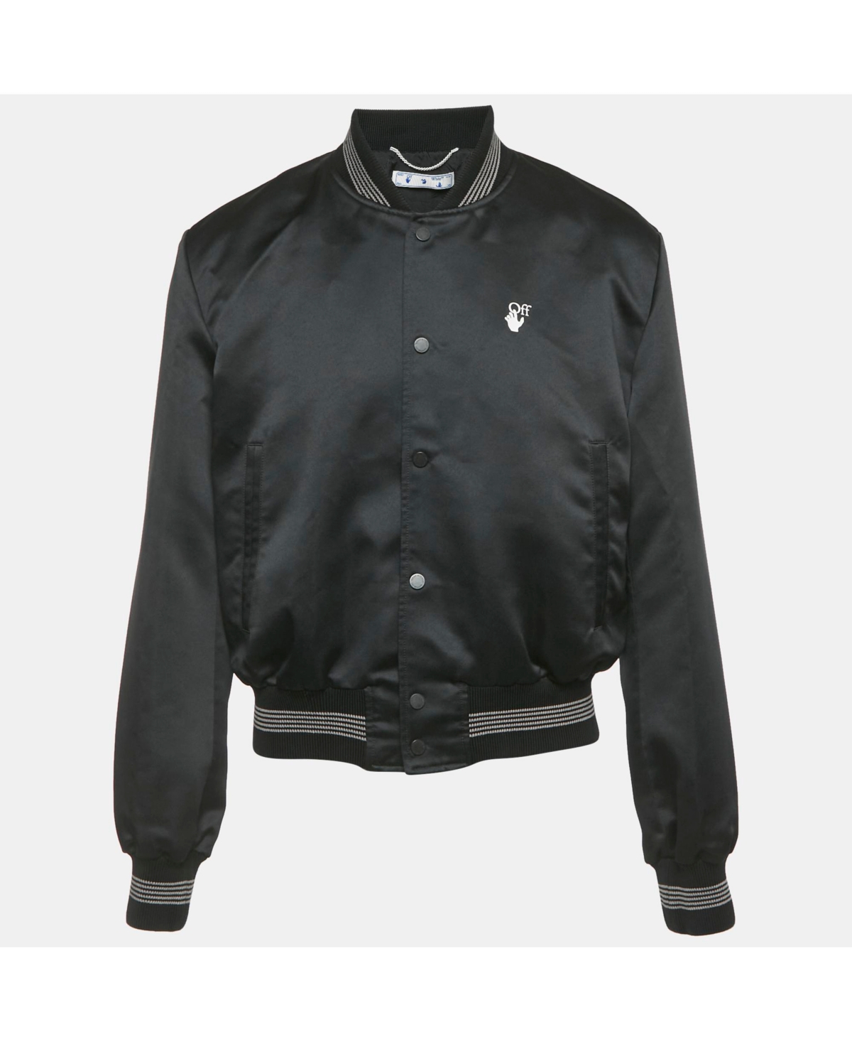 Click here for Pre-Owned Off-White Mens Black Logo Print Syntheti... prices