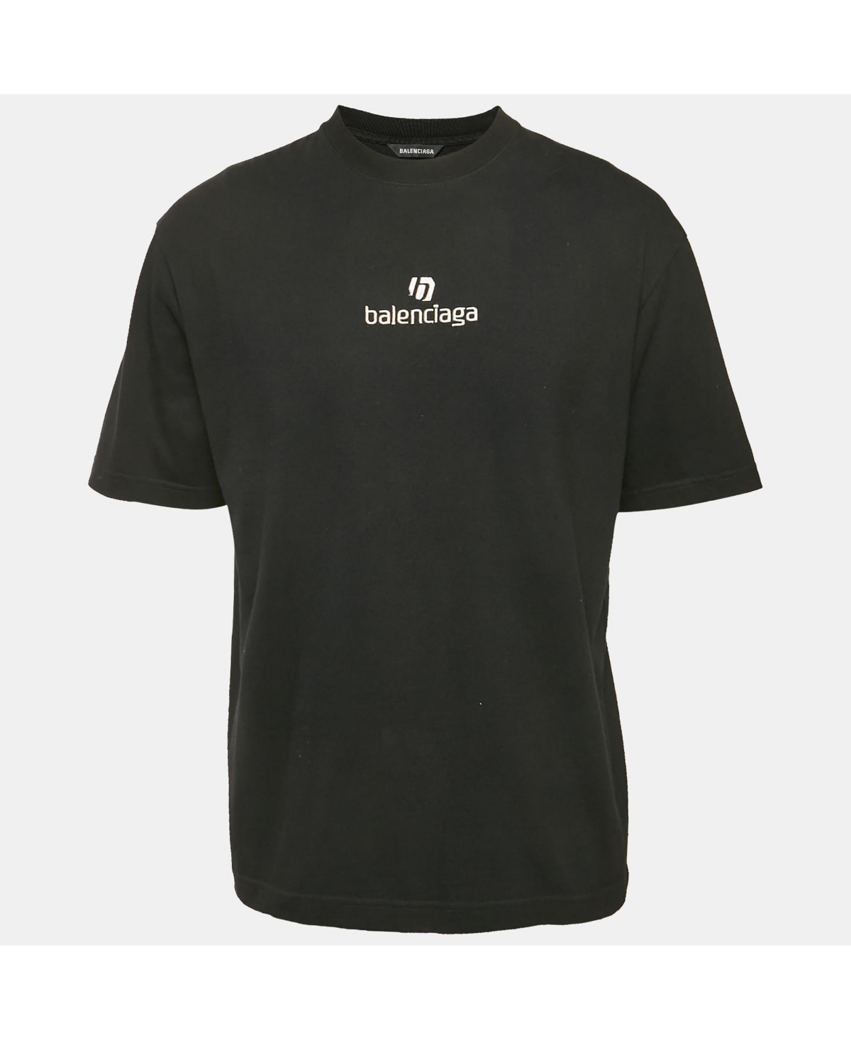 Click here for Pre-Owned Balenciaga Mens Black Cotton Knit Crew N... prices