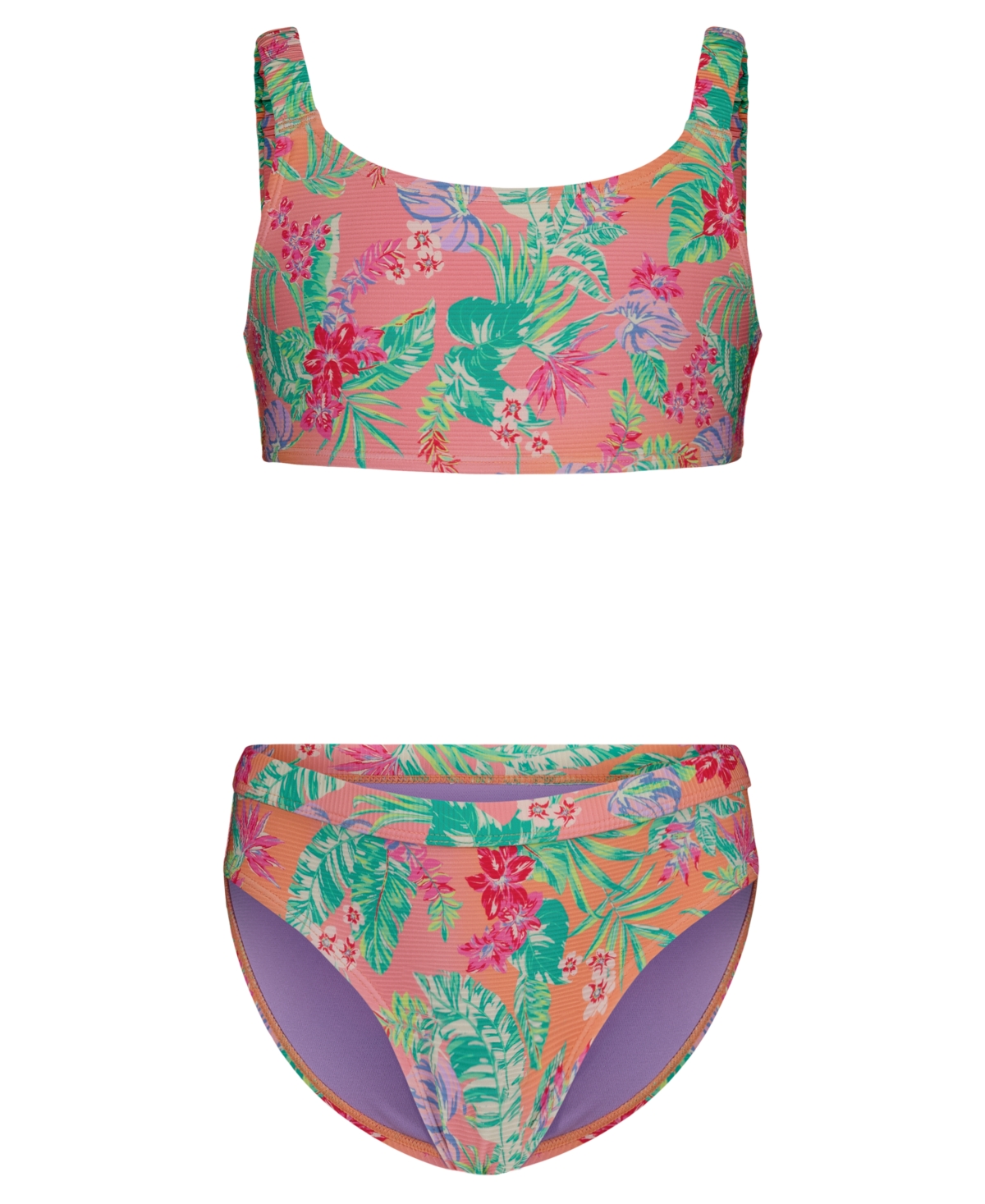 Click here for Roxy Girls 7-16 Floral Printed Swim Top and Bottom... prices