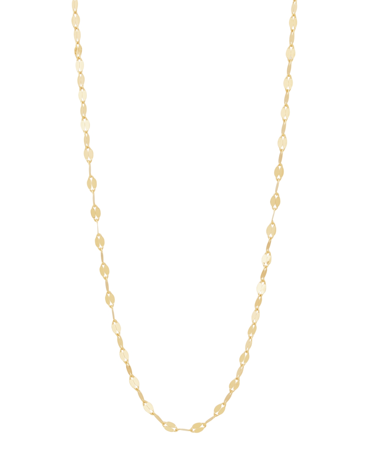 Click here for Italian Gold Mirror Chain Necklace in 10k Yellow G... prices