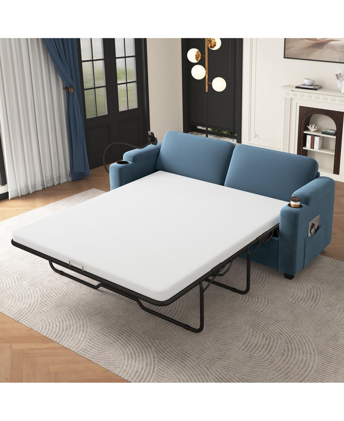 Click here for Boyel Living 72.8 Corduroy Sleeper Sofa Loveseat S... prices