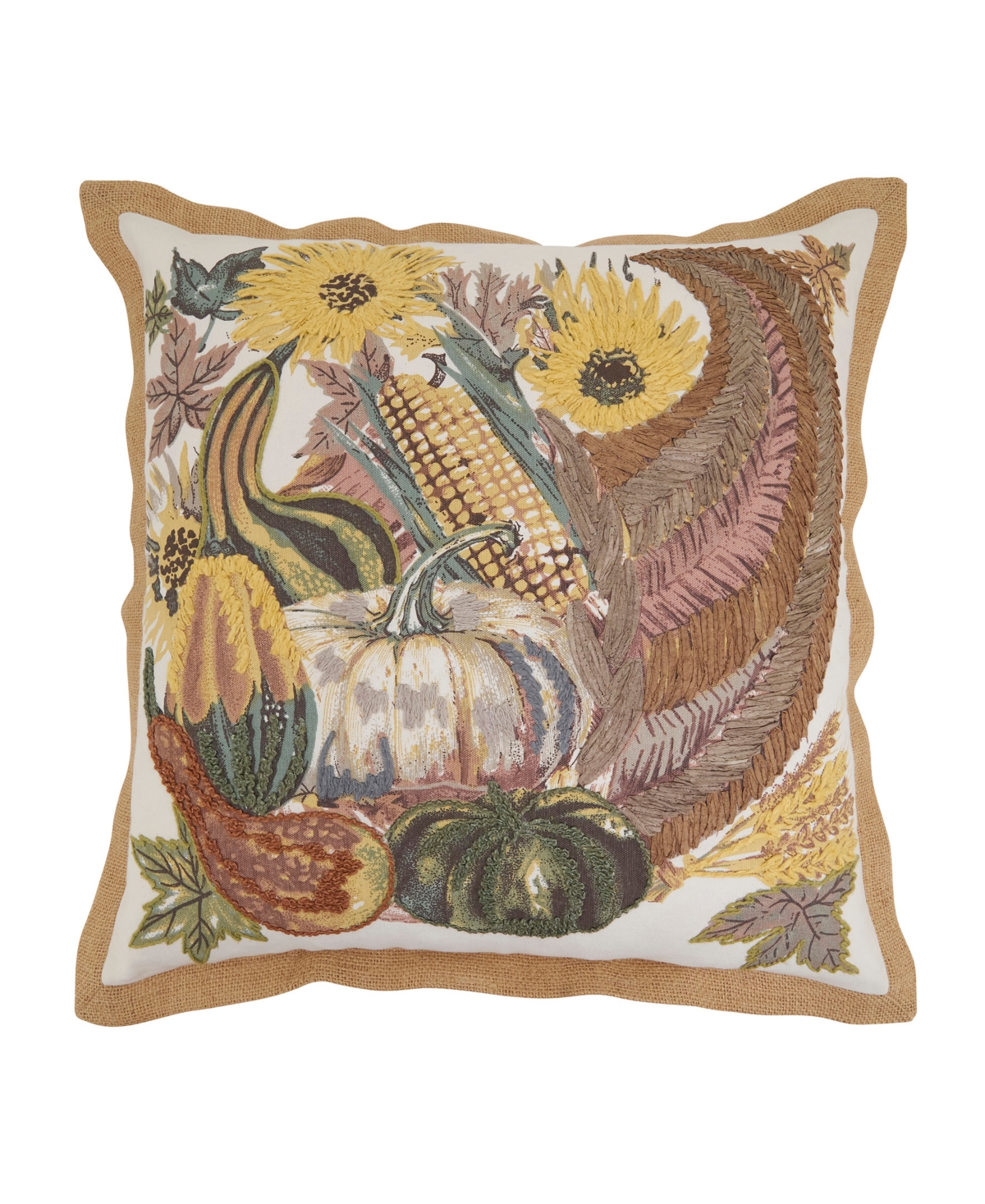 Click here for Saro Lifestyle Embroidered Cornucopia Poly Filled... prices