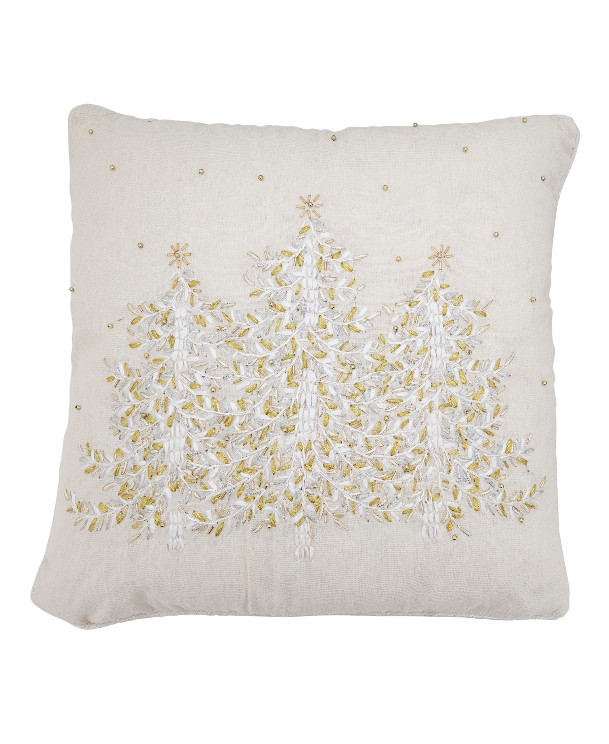 Click here for Saro Lifestyle Linen Blend Embroidered Christmas T... prices