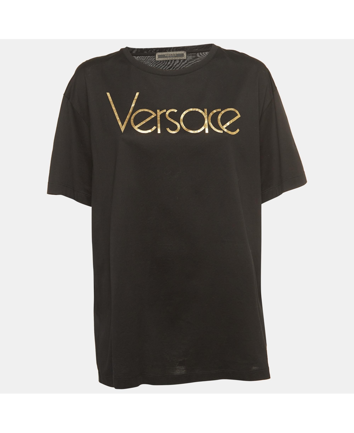 Click here for Pre-Owned Versace Womens Tribute Logo Cotton T-Shi... prices