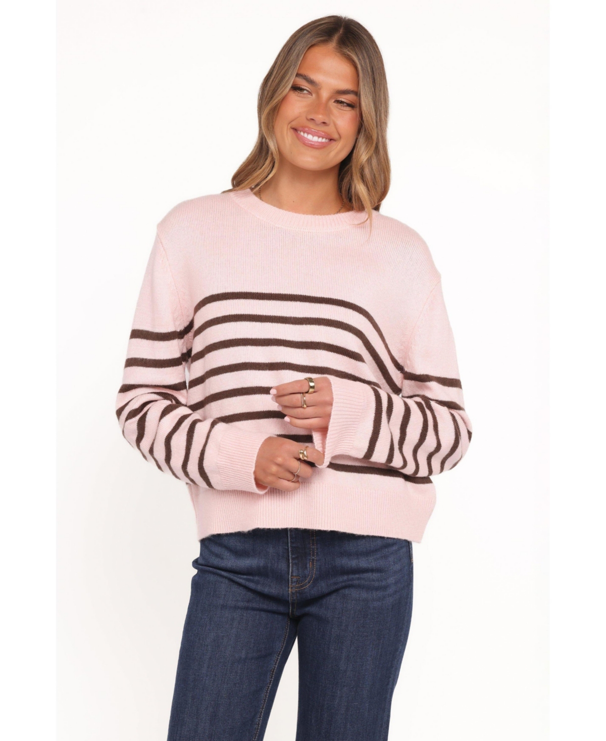 Click here for Petal and Pup Womens Eleanora Striped Knit Pullove... prices