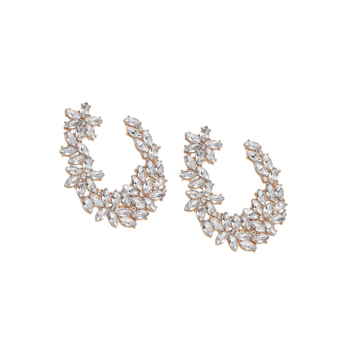 Click here for Sohi Womens Stone Cluster Stud Earrings - Silver prices