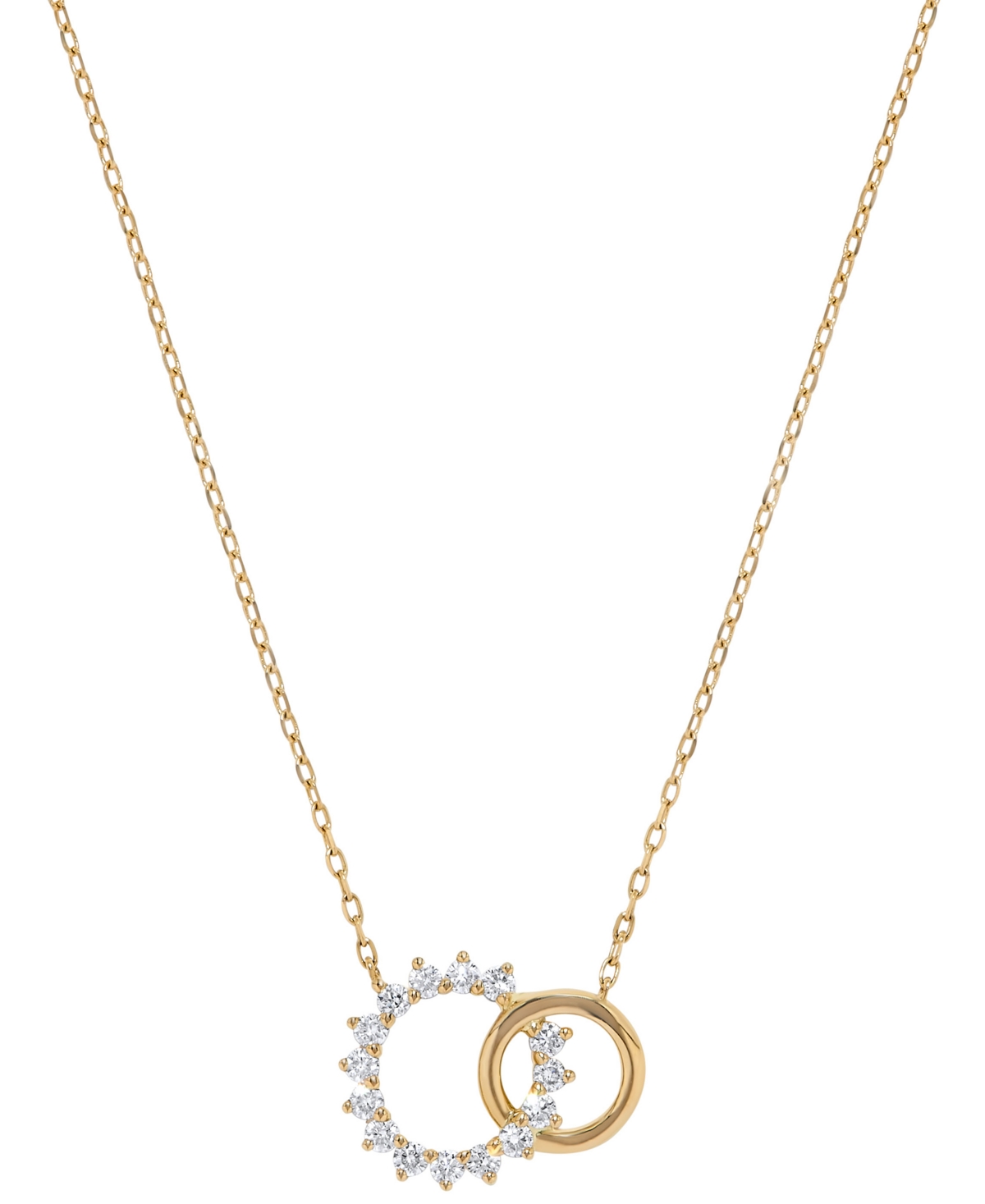 Click here for Macys Double Circle Diamond Necklace (3/8 ct. t.w.... prices