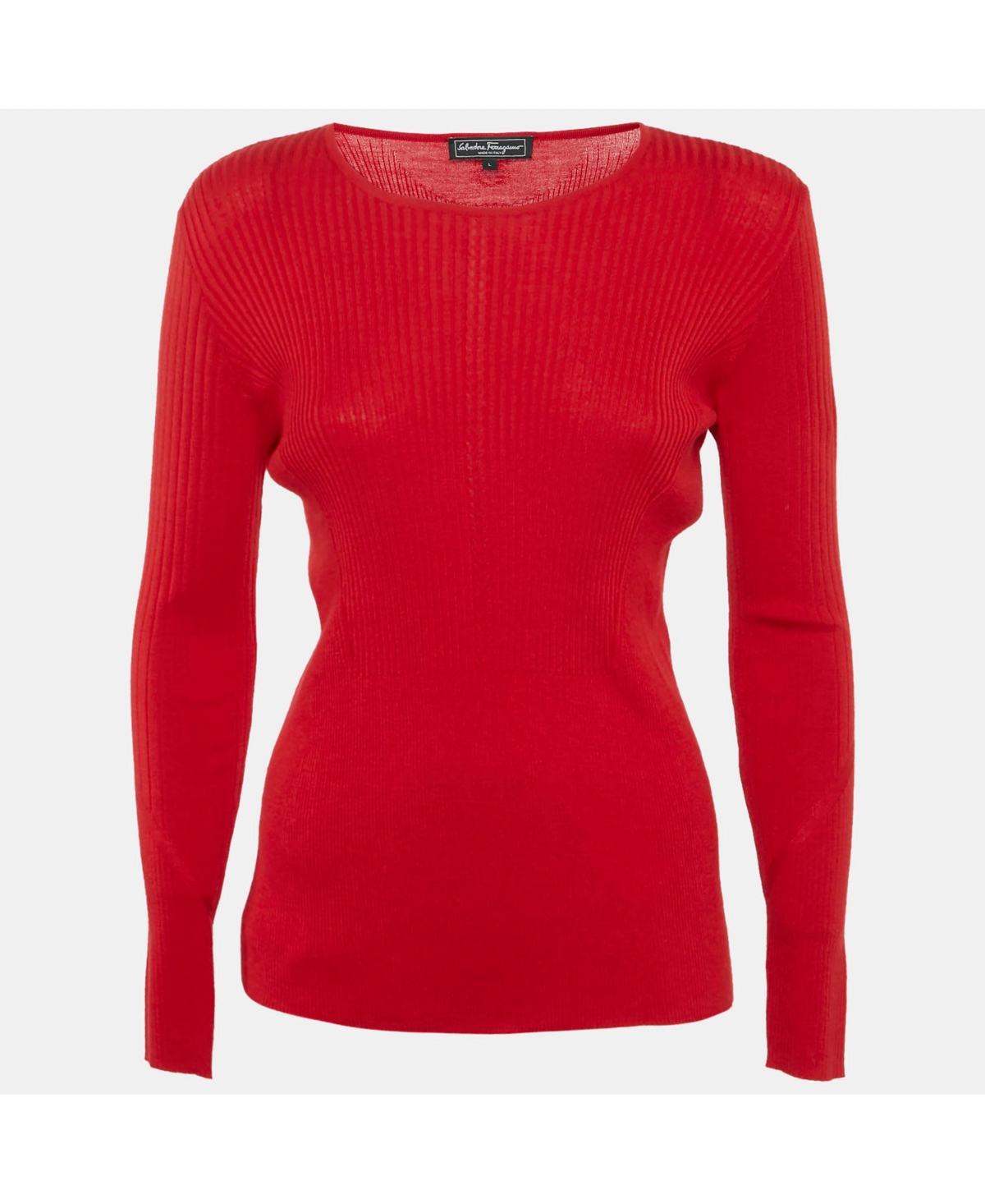 Click here for Pre-Owned Salvatore Ferragamo Womens Red Cashmere... prices