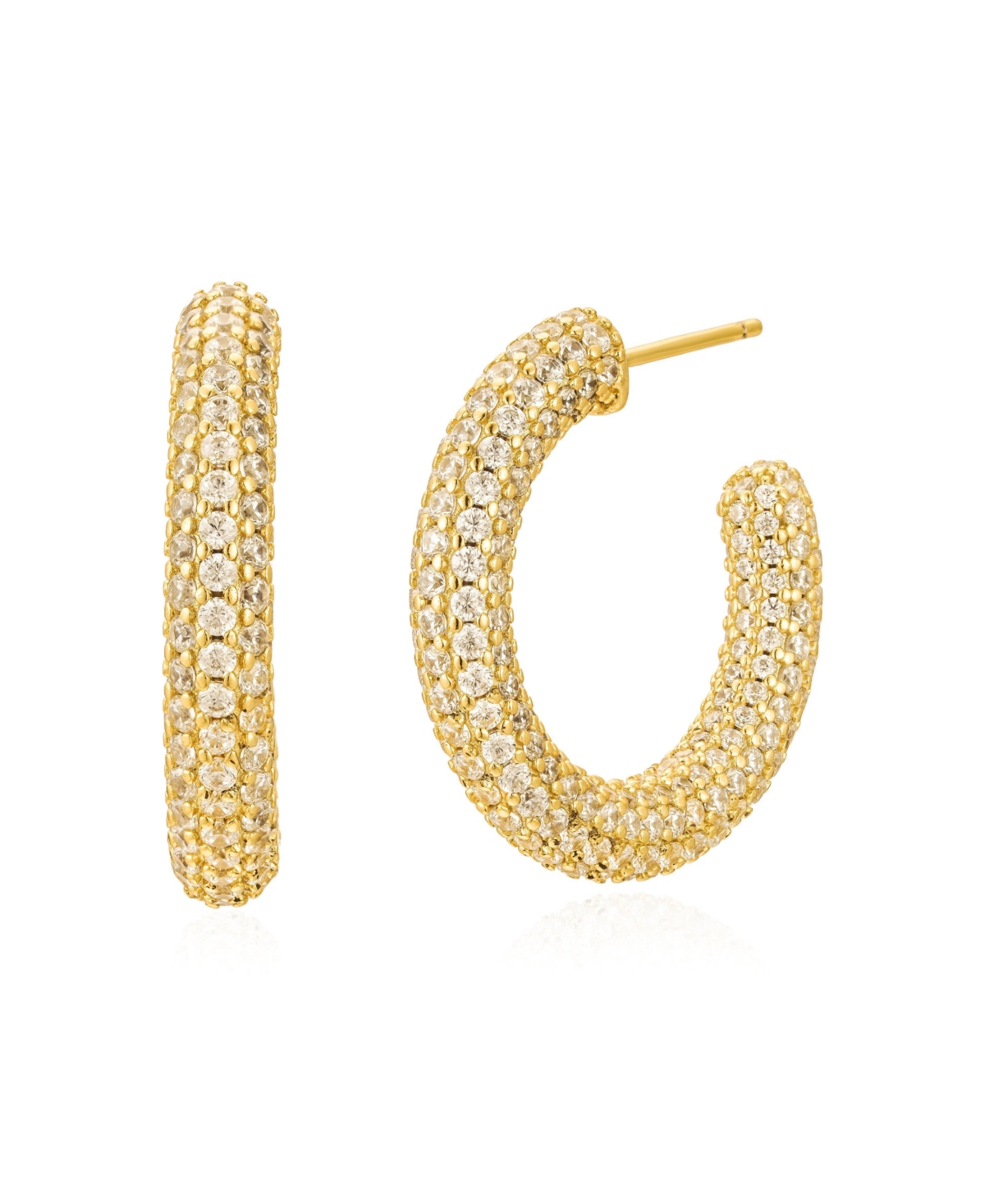 Click here for Untamed Petals Alex Crystal Hoops - Gold prices